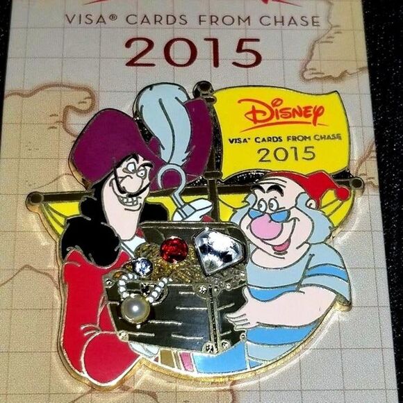 Disney | Jewelry | Disney Pin Captain Hook Smee Treasure Chest Peter ...
